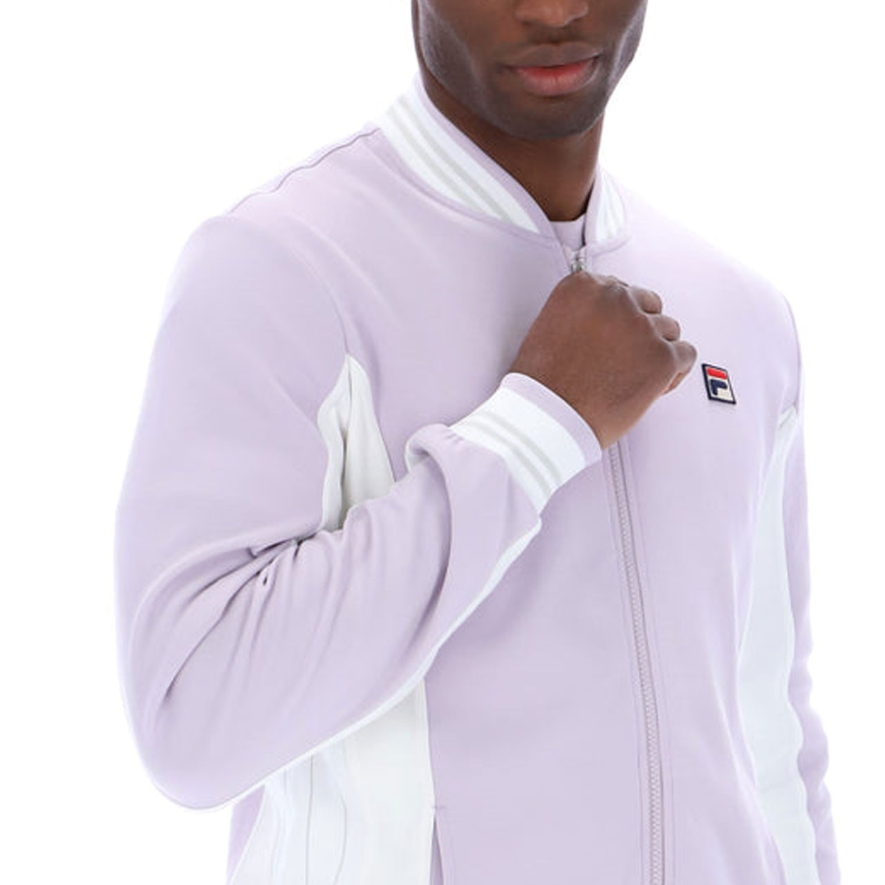 Fila Vintage Settanta Men's Bomber Track Jacket in Misty Lilac