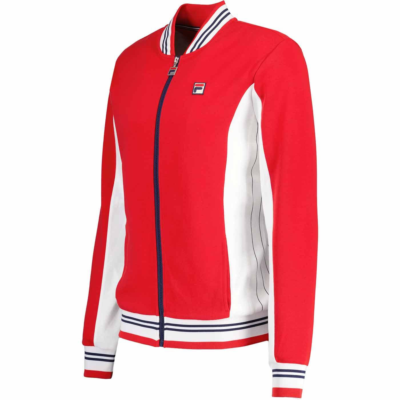 Settanta Fila Vintage 70s Borg Bomber Track Jacket - Fila Red