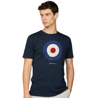 BEN SHERMAN Retro 1960s Mod Target Tee (Navy)