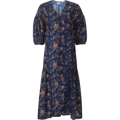 LEVI'S Blair Retro 60s Jacobean Paisley Wrap Dress