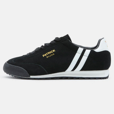 Patrick Dijon Runner Retro 80s Trainers in Black/White