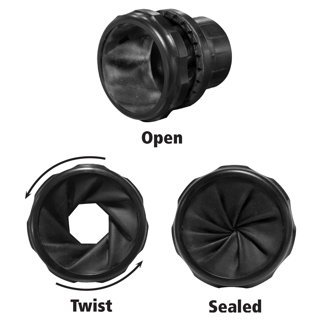 Uni-Vac Adjustable Vacuum Adapter 1/4-2-1/2" x 2-1/4"ID