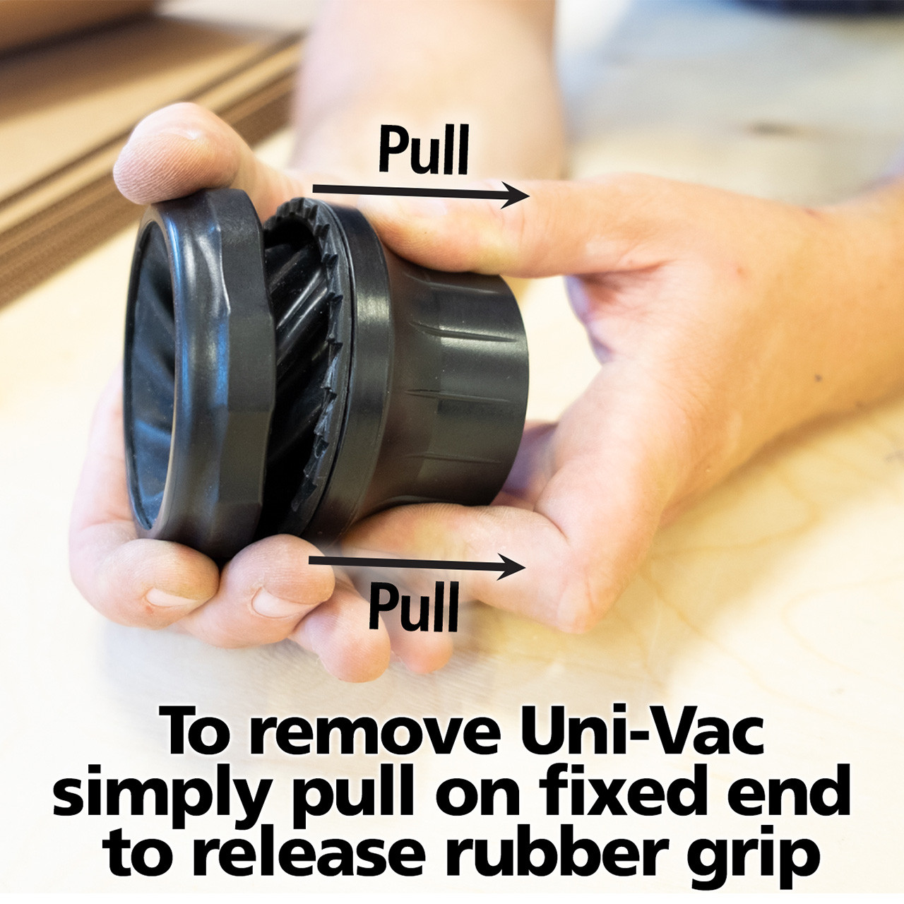Uni-Vac Adjustable Vacuum Adapter 1/4-2-1/2" x 2-1/4"ID
