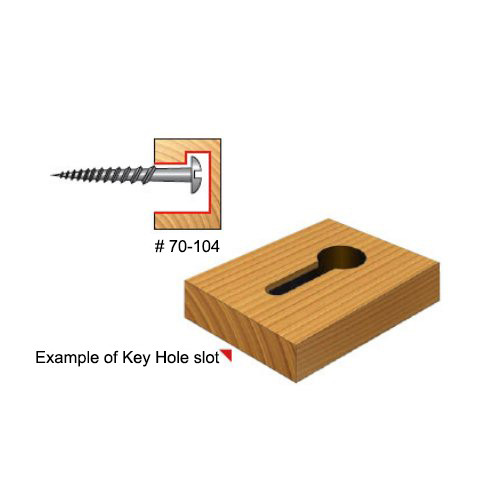 Key Hole Router Bit, 25/64" Overall Dia, 3/16" Small Dia, 7/16" Carbide ...