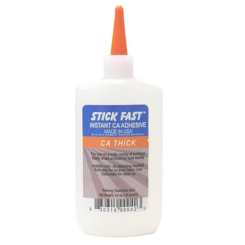 Stick Fast® Instant CA Adhesive Glue, Medium Viscosity, 4.5oz Bottle
