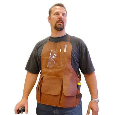 Short Leather Apron With Flaps