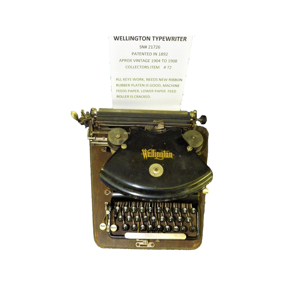 Wellington Vintage Typewriter - Typewriters.com