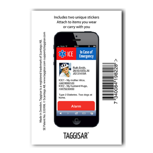 ICEID QR CODE WITH HELMET STICKER