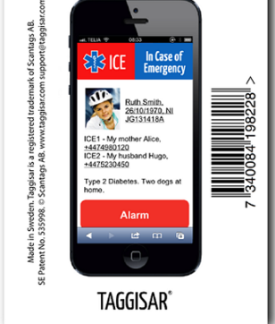 ICEID QR CODE KEYRING