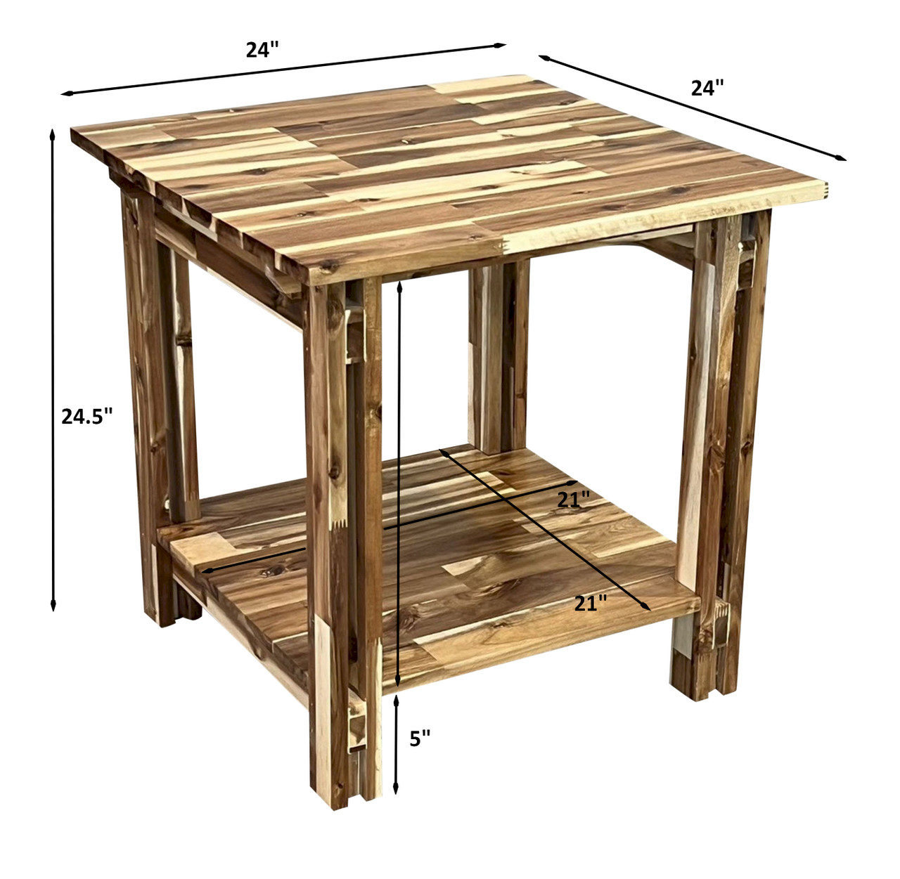 Acacia Architectural End Table | Casual Contemporary Living