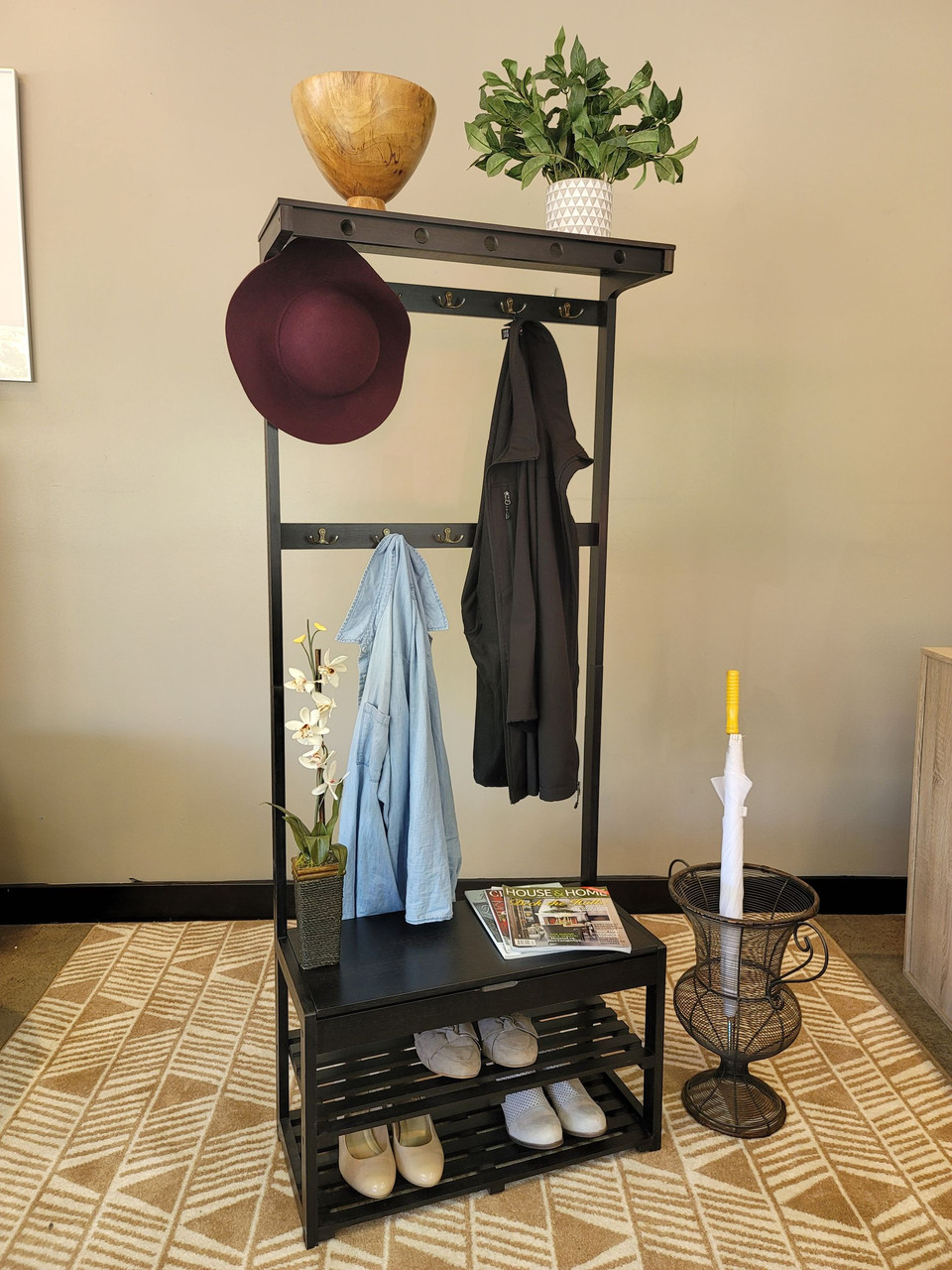 Bamboo Entryway Hall Tree | Eccostyle by Casual Contemporary Living