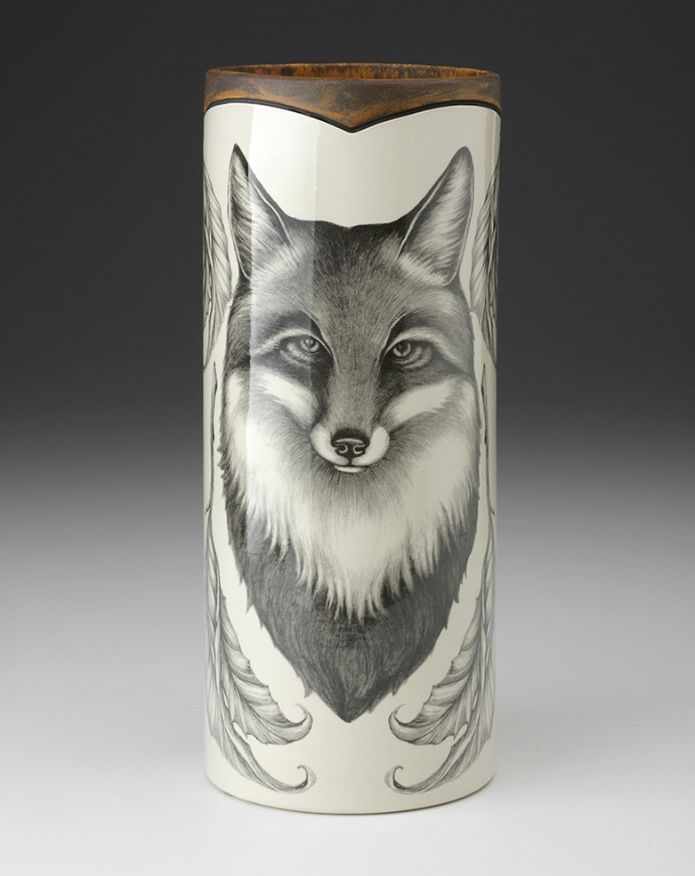Large Vase: Fox Portrait - Laura Zindel Design