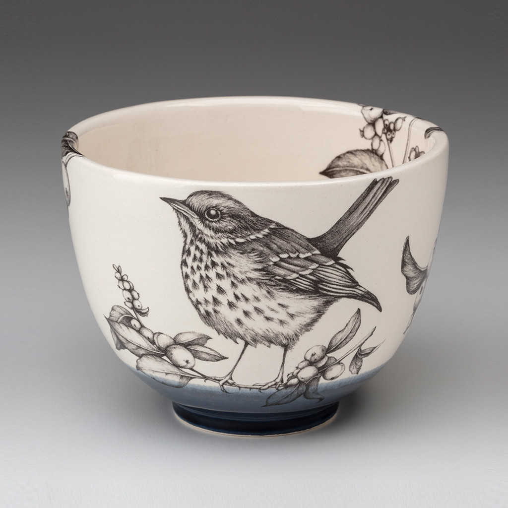 Small Bowl: Hermit Thrush - Laura Zindel Design