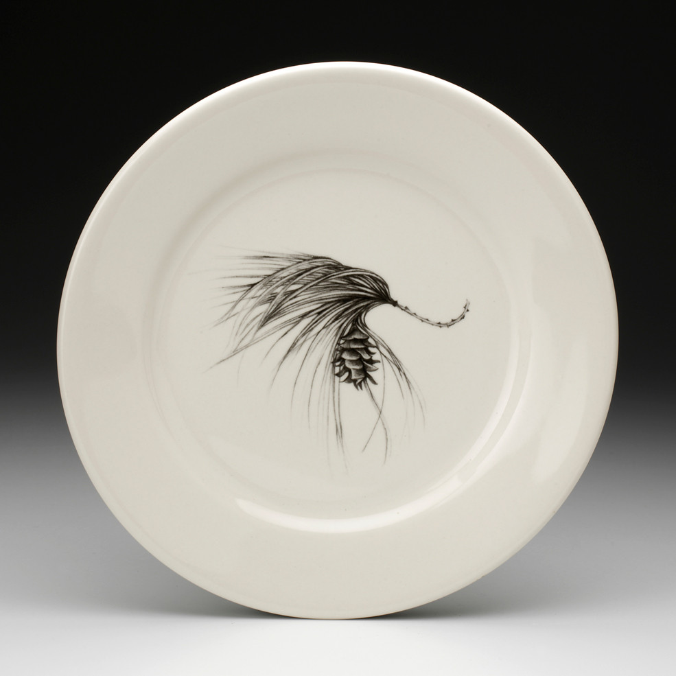 Dinner Plate: Pine Cone Sprig - Laura Zindel Design