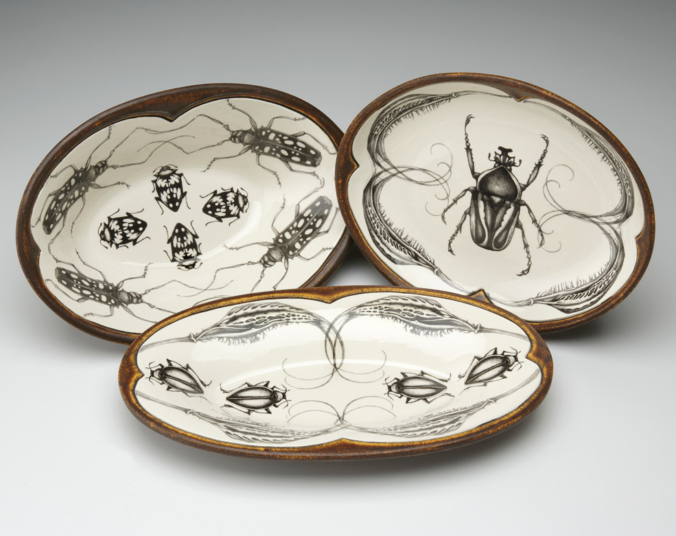 Small Serving Dish: Flower Beetle - Laura Zindel Design