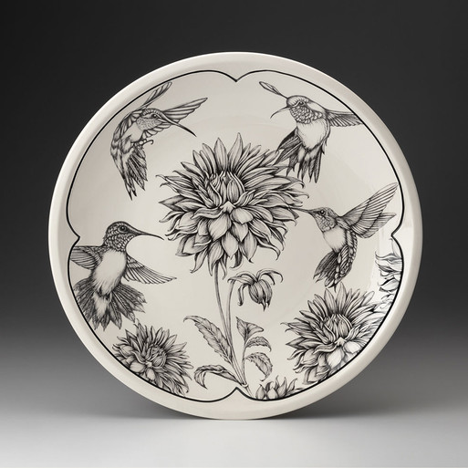 Large Round Platter: Hummingbird - Laura Zindel Design