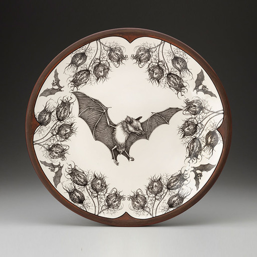 Large Round Platter: Bat - Laura Zindel Design