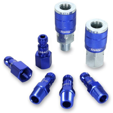 Legacy A72457C 7 Piece ColorConnex Blue Type C Automotive 1/4" Body x 1 ...