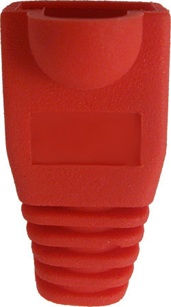 Single Bag Of 50 RJ45 Cat5 Boots - Color: Red