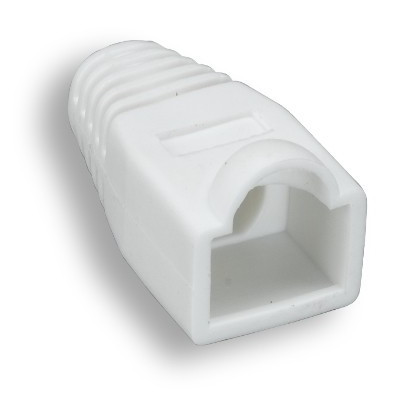 Individual Bag Of 50 RJ45 Cat6 Boots - White