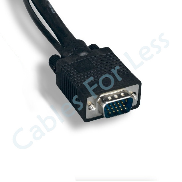 6 Feet M/m Svga Cable | Db15 Connectors | Audio Cable
