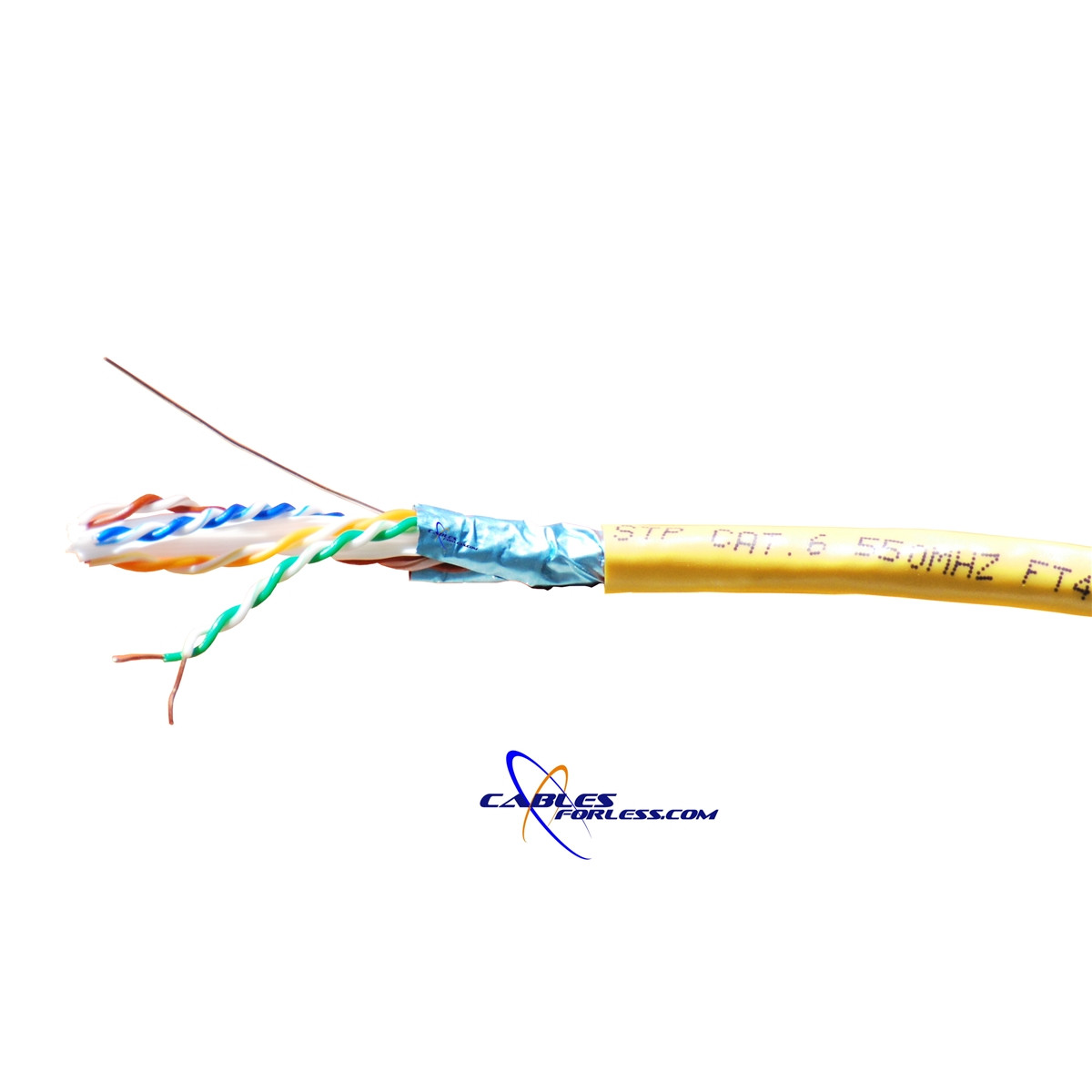 Shielded CAT6 Cable - 3 Foot Yellow Cable with snagless boot