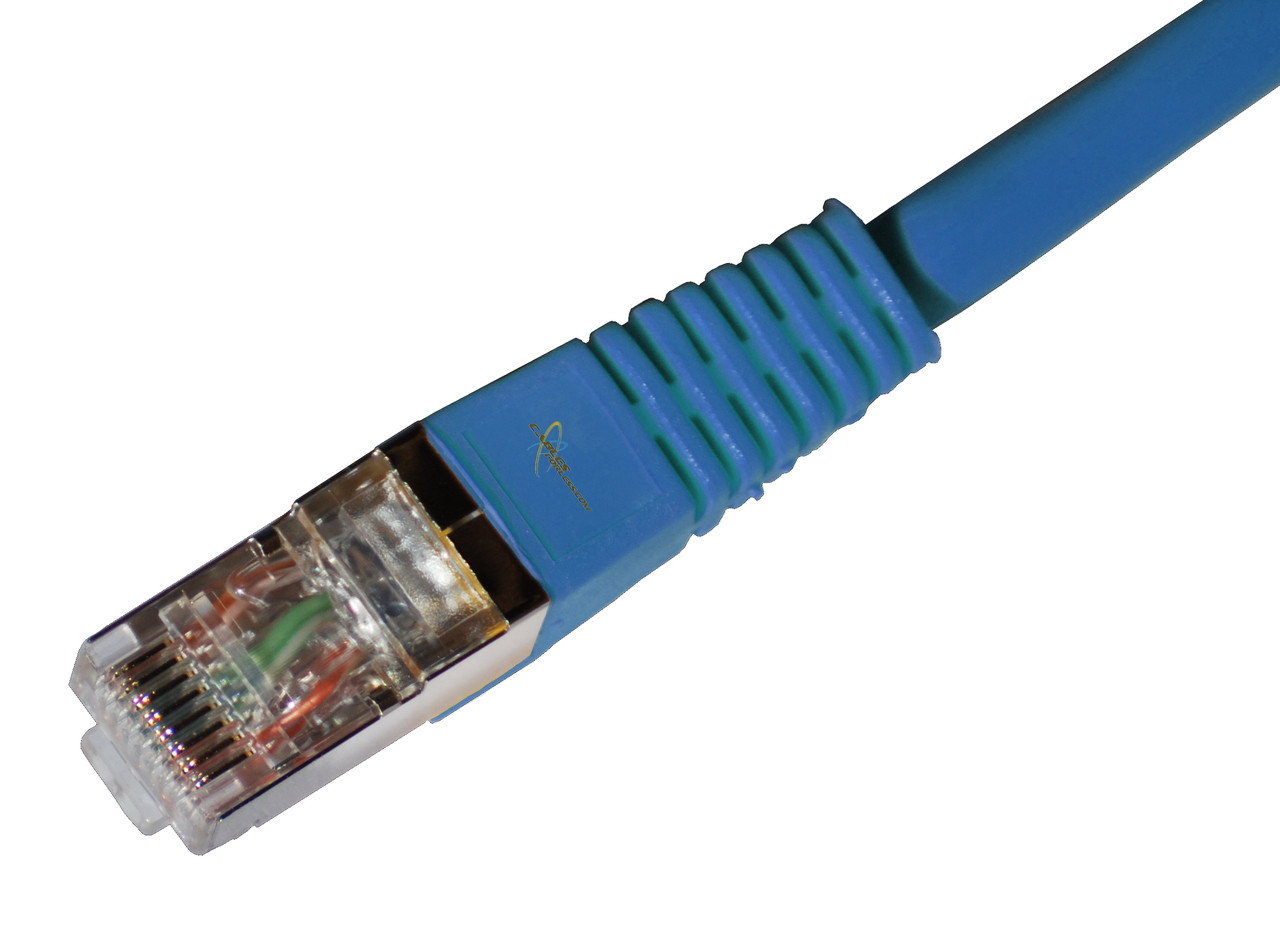 Shielded CAT6 - 25 Foot Blue STP Cable with snagless boots