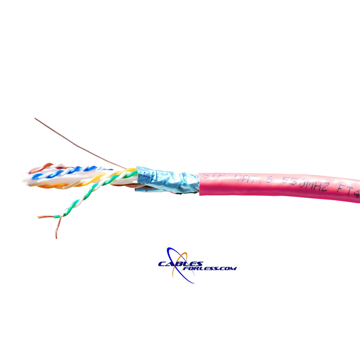 CAT 6 Shielded Cable - 100 Foot Red STP with snagless boots