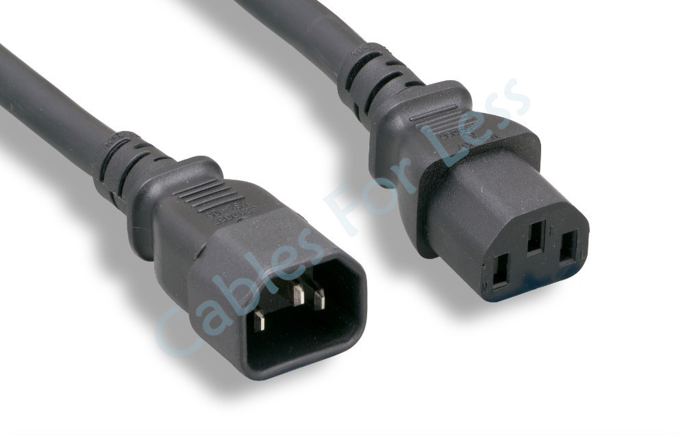3' Power Cord, Extension Cable, M/F Power Supply Connector