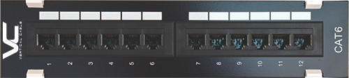 CAT6 12 Port mini patch panel is ideal for home networks.