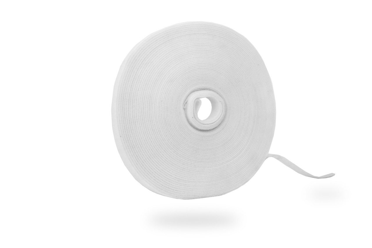 Velcro Roll 3/4" width, White 75 Foot Roll - Cables For Less