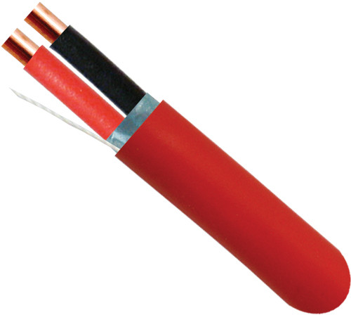 16/2 Fire Alarm Cable Plenum, 1000ft Shielded, Red - Cables For Less