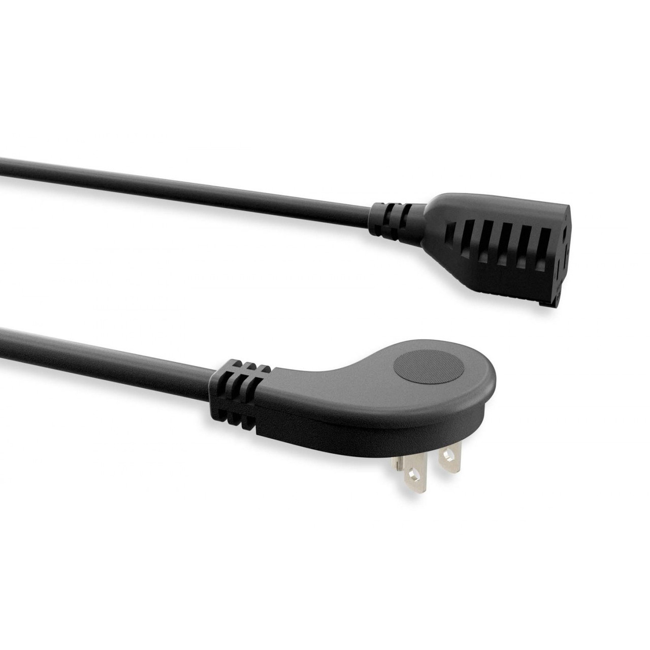 2' Angled Low Profile Power Extension Cord