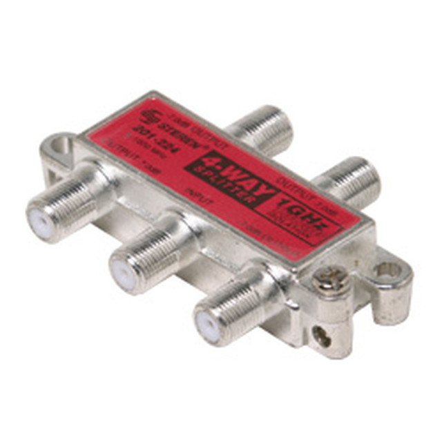 Cable CaTV F-Type 1Ghz 130Db 4-Way (Best Coax Splitter)
