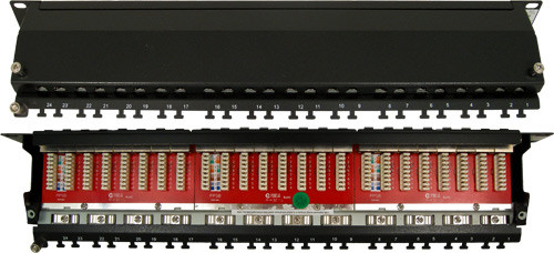 CAT6A 24 PORT SHIELDED PATCH PANEL, DUAL TYPE