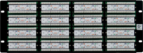 96 Port CAT6 patch panel, 4U and UL approved