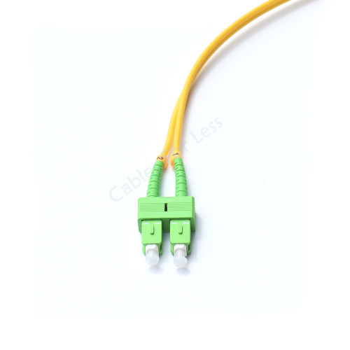SC APC-SC UPC Singlemode Duplex Fiber Patch Cable | RoHS