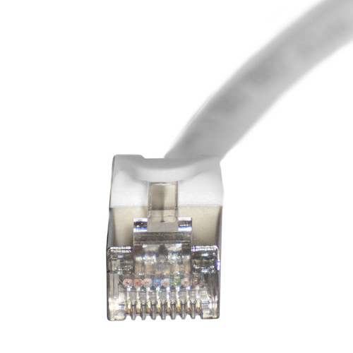 CAT5e Shielded Cable - 1 Foot White Shielded STP Cat5e Cable