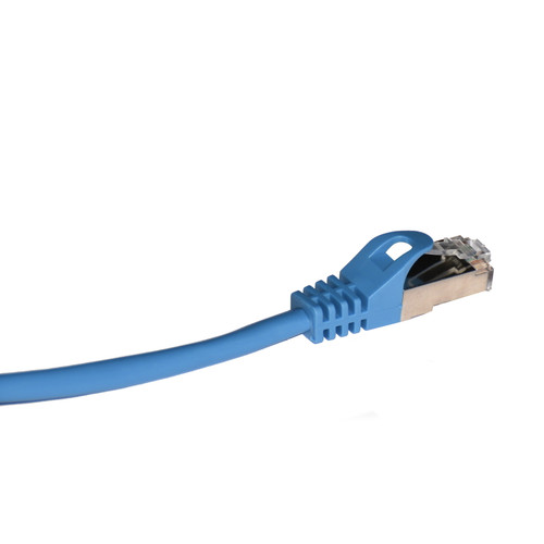 STP CAT5e - 14 foot blue Shielded Cat5 STP Cable