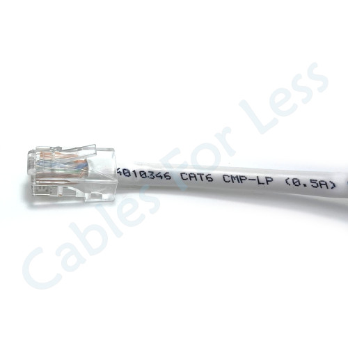 Solid Copper Plenum Grade Cat6 50 Ft White