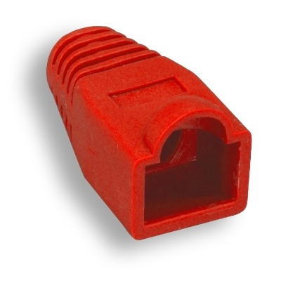 Single Bag Of 50 RJ45 Cat6 Boots - Color: Red