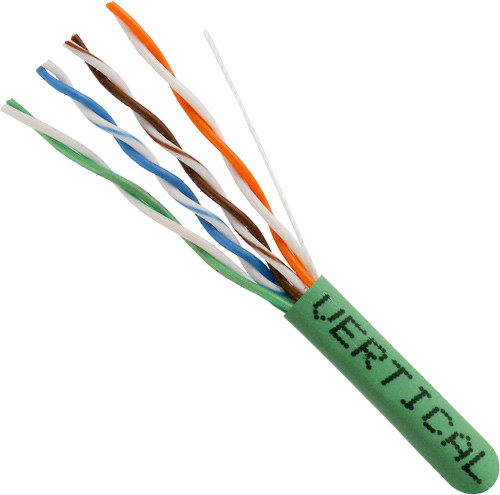 Cat 5e 1000ft Bulk Solid Green Cat5 Cable
