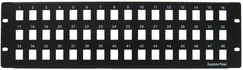 48 Port 3U Empty Patch Panel fo rthe DIY Installer
