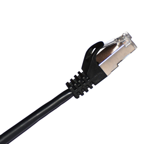 CAT5e Shielded - 1ft Black Shielded Cat5 STP Ethernet Cables