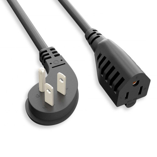 6' Angled Low Profile Power Extension Cord