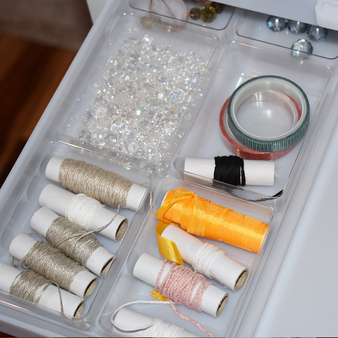 Half Trays for Craft Drawer Organization