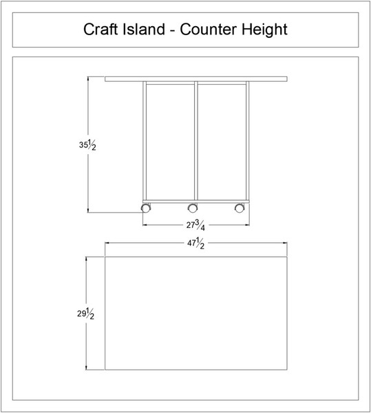 Craft Island Kit - Counter Height