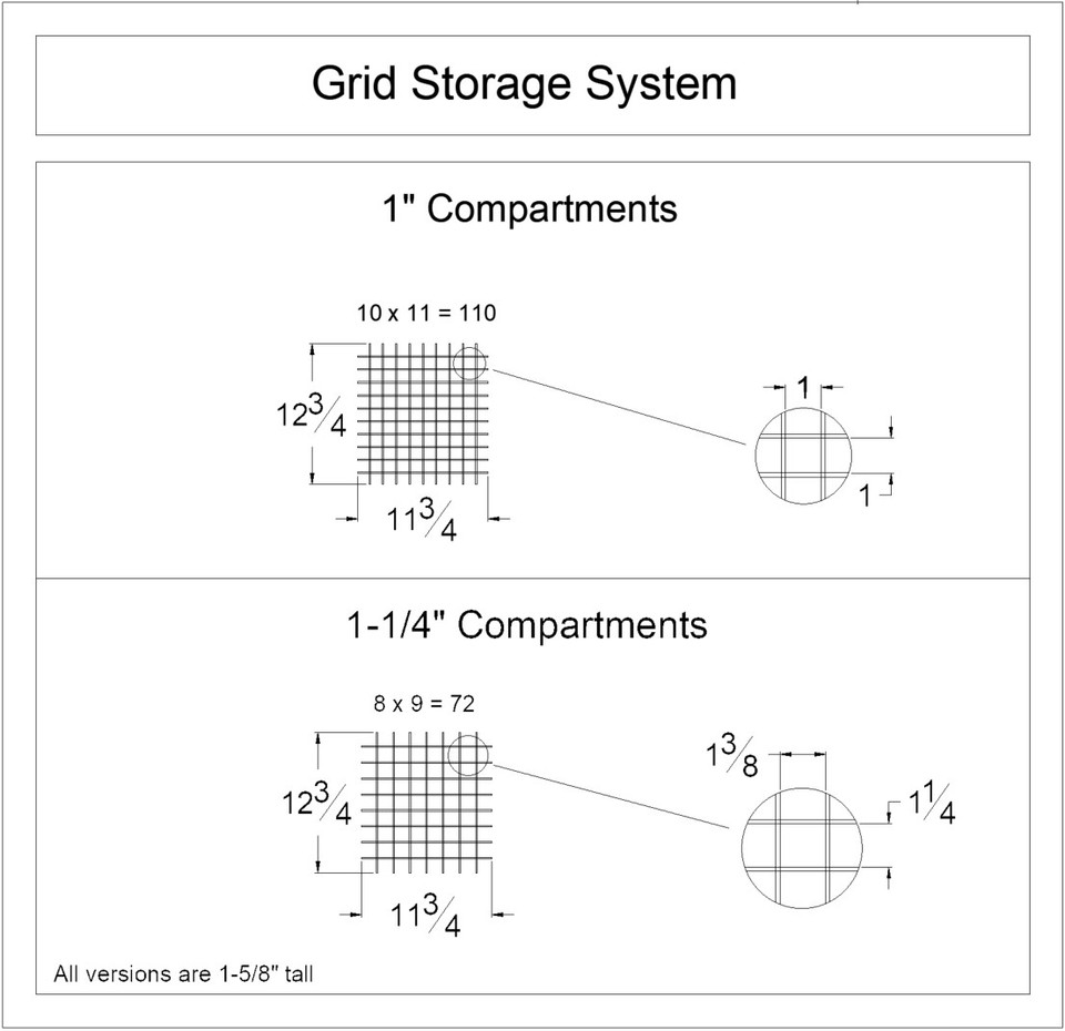 Grid Storage System for Organized Drawers