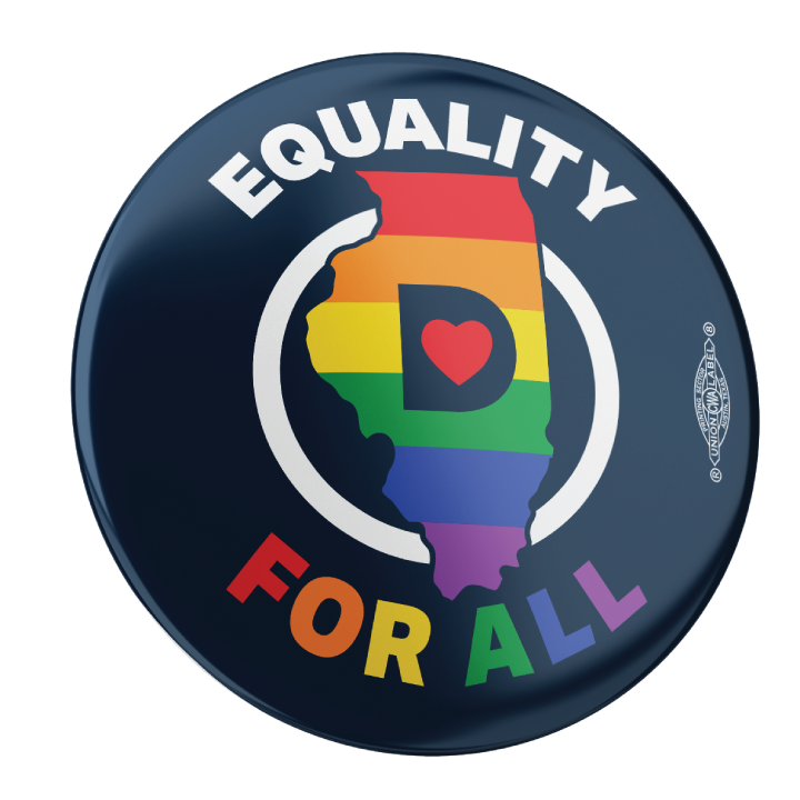 Equality For All (2.25" Pin-Back Button -- Pack Of Two!) - Democratic ...