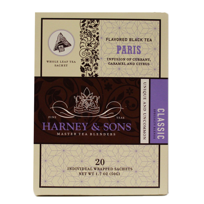 Harney & Sons Paris Tea 20 Wrapped Sachets | Premium Teas Canada